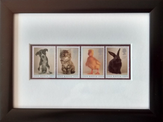 Pets framed stamps for the Anniversary of the RSPCA 1990 — Framerstamp
