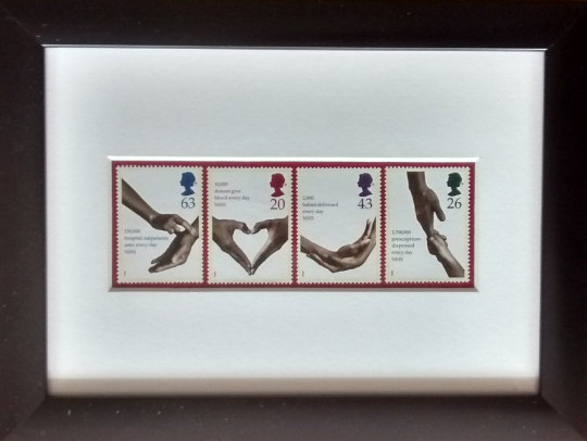 NHS stamps framed for the 50th anniversary in 1998 — Framerstamp
