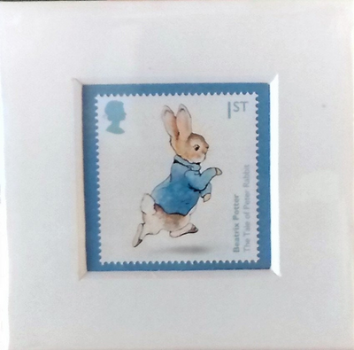 Peter Rabbit stamps framed and mini easel — Framerstamp